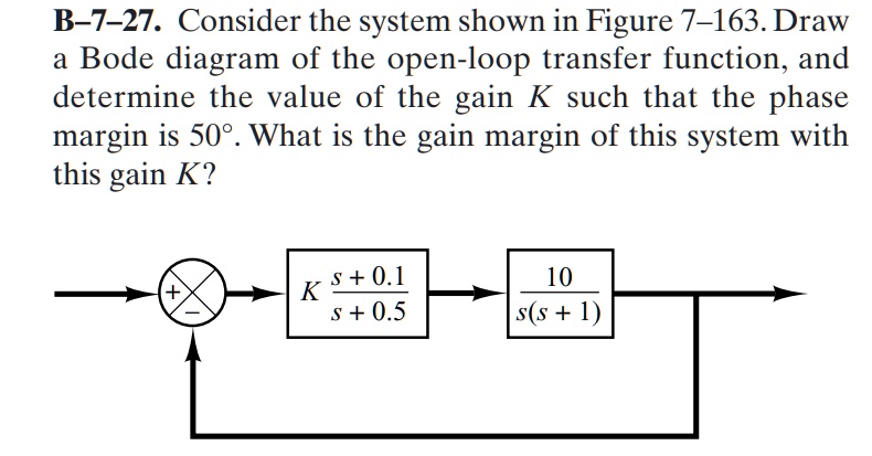 SOLVED: Solve this question using MATLAB: consider the system shown in Figure 7-163. Draw a Bode ...