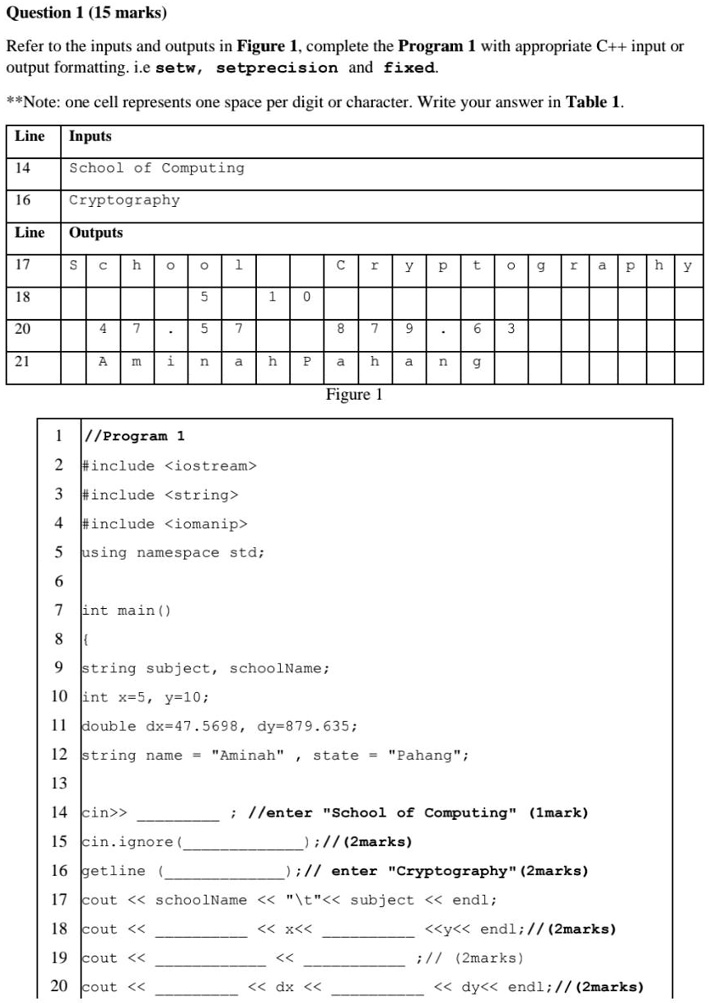 SOLVED: Question (15 Marks) Refer To The Inputs And Outputs, 06/08/2024 SOLVED: Question (15 Marks) Refer To The Inputs And Outputs, 06/08/2024