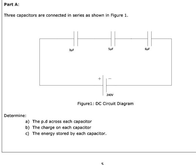 Part A: Three capacitors are connected in series as shown in Figure 1 ...