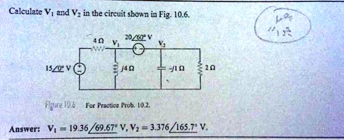 calculate the values of v1 and v2 by way of kramer exclusively with many thanks calculate v and ...