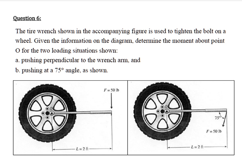 answer question 6 the tire wrench shown in the accompanying figure is ...