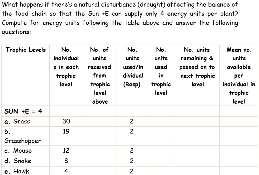 SOLVED: What happens if there's a natural disturbance (drought ...