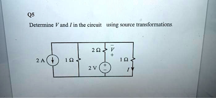 Solved Use Source Transformation Q5 Determine V And I In The Circuit Using Source 6264