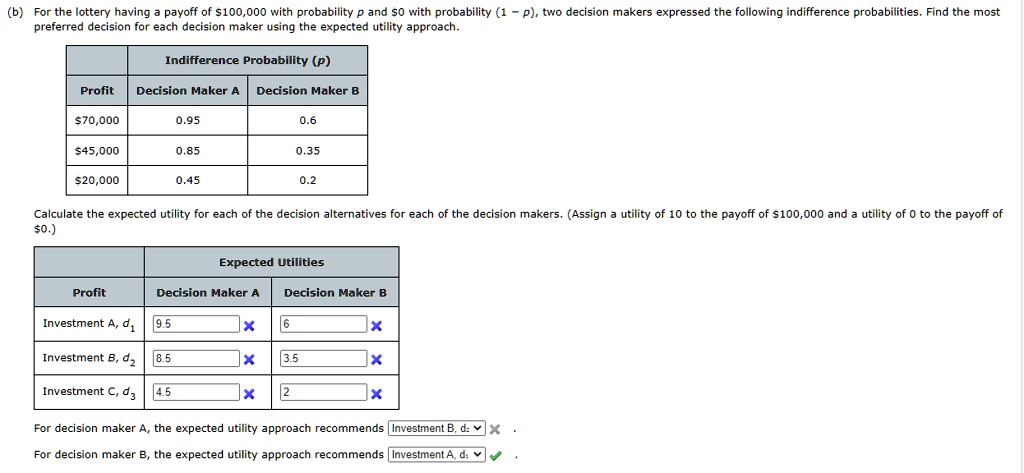 (b) For the lottery having a payoff of 100,000 with probabilitypand0 ...