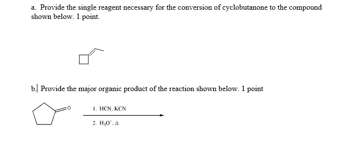 SOLVED: Provide the single reagent necessary for the conversion of ...
