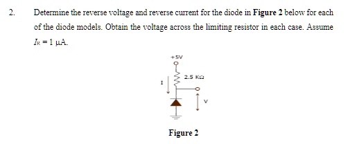 SOLVED: 2. Determine the reverse voltage and reverse current for the ...