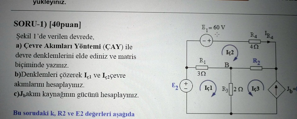 in the circuit given in figure 1 a obtain the circuit equations using the peripheral currents ...