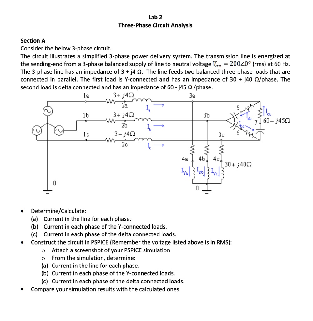 lab 2 three phase circuit analysis section a consider the below 3 phase circuit the circuit ...