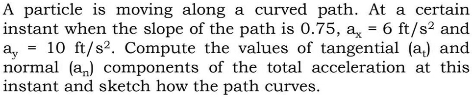 VIDEO solution: A particle is moving along a curved path. At a certain ...