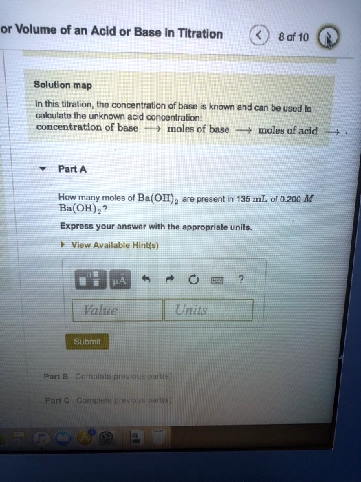 or Volume of an Acid or Base in Titration Solution map In this ...