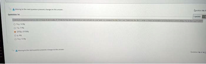SOLVED: A string is wrapped around a disc of mass M and radius R. While ...