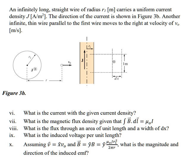 an infinitely long straight wire of radius r m carries uniform current ...
