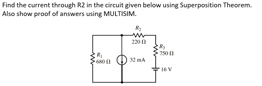 Solved Text Find The Current Through R2 In The Circuit Given Below