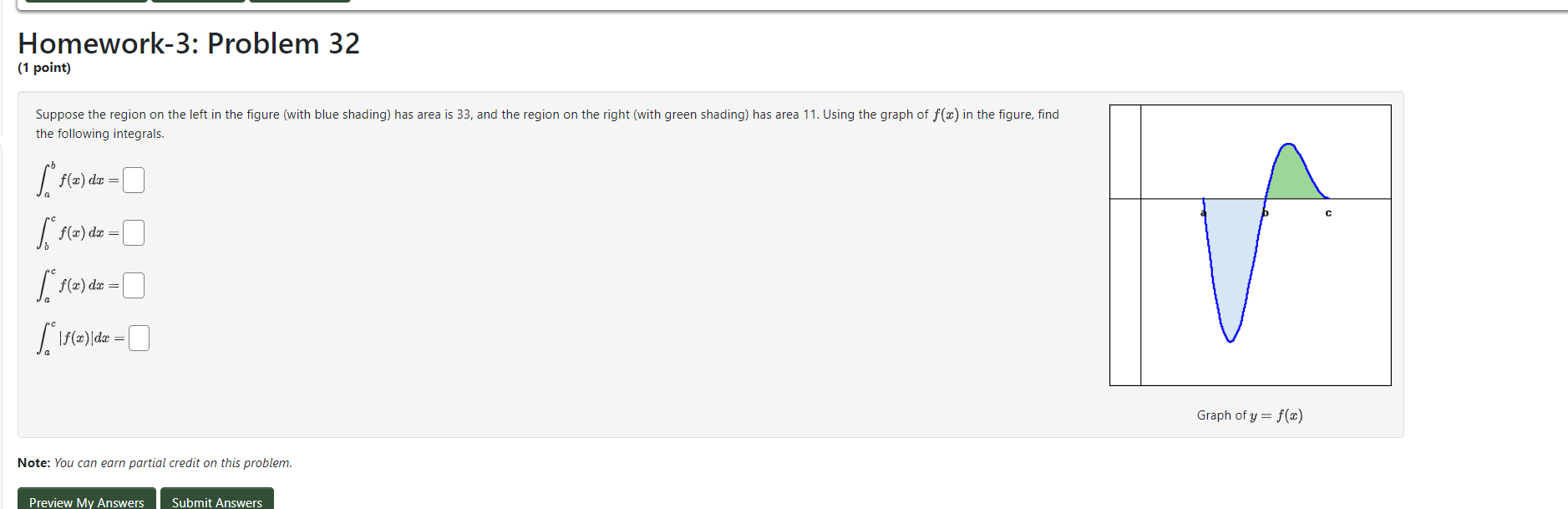 Homework-3: Problem 32 (1 point) Suppose the region on the...