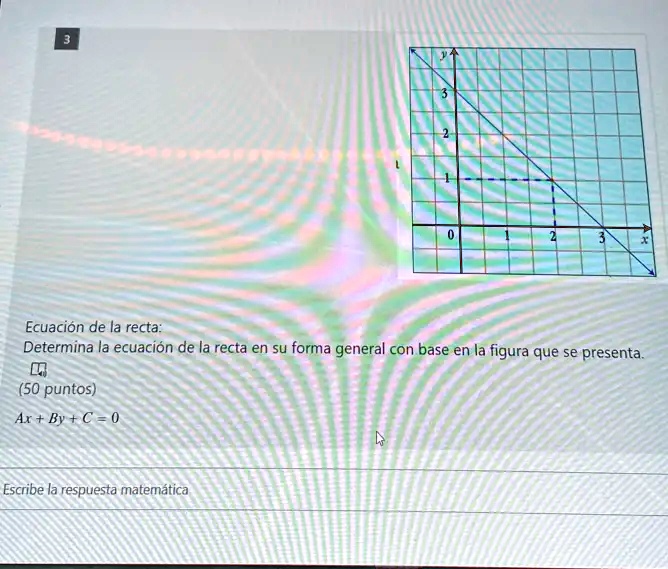 3 Ecuación de la recta: Determina la ecuación de la recta en su forma ...