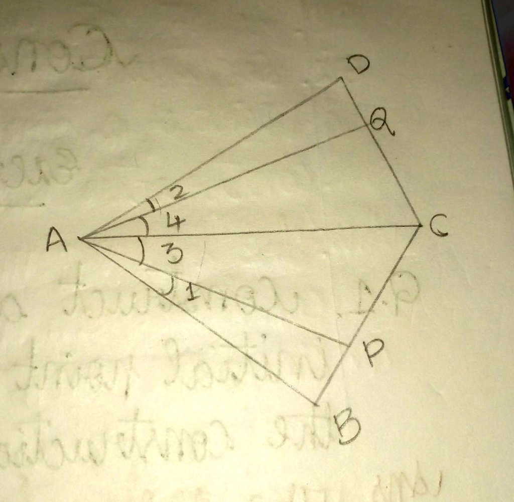 Solved In The Given Figure Ab Ad Angle 1 Angle 2 And Angle 3