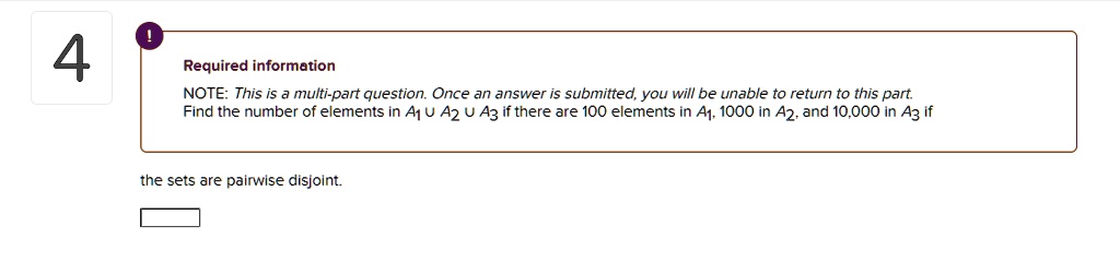 Required information NOTE: This is a multi-part question. Once an ...