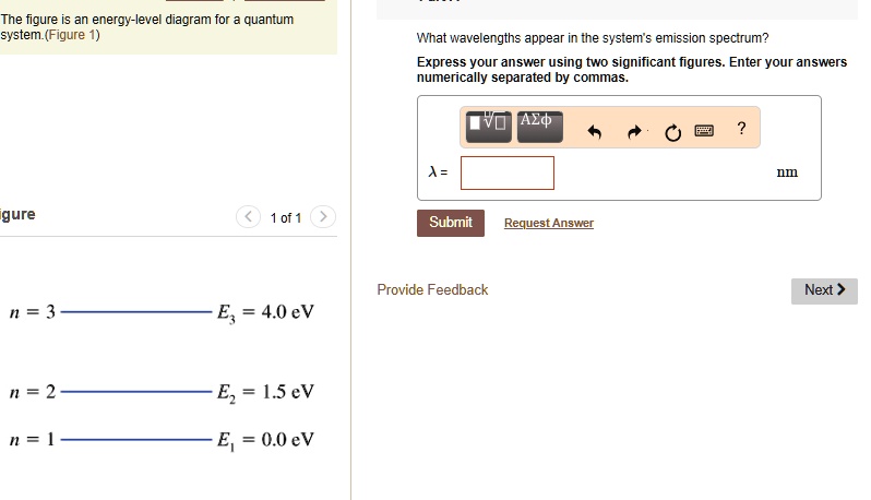 SOLVED: The figure an energy-level diagram for quanium system (Figure 1 ...