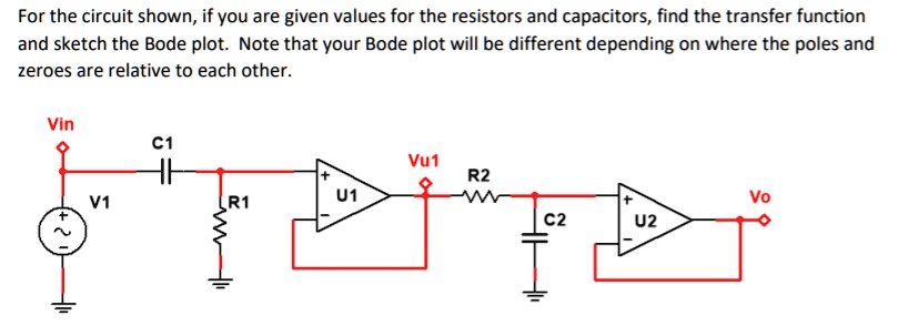 For the circuit shown, if you are given values for the resistors and ...