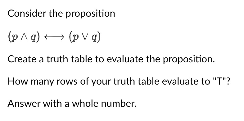 SOLVED: Consider the proposition (p ^q)