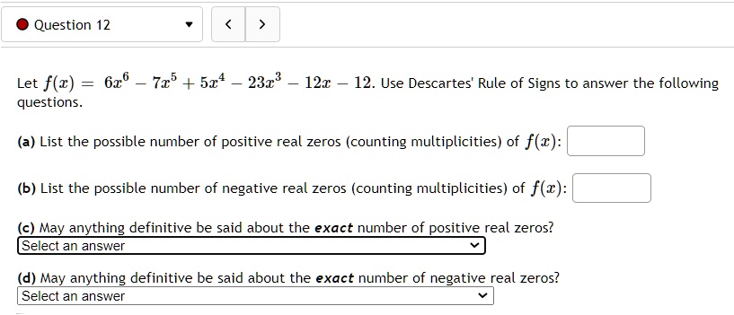 Solved O Question 12 Questions A List The Possible Number Of