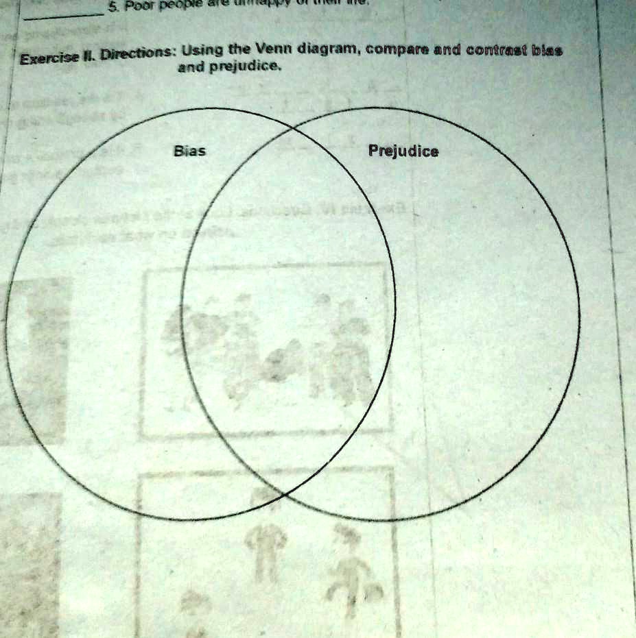 SOLVED: Exercise II. Directions: Using the Venn diagram, compare and ...