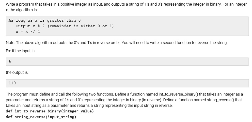 Solved Write A Program That Takes In A Positive Integer As Input And 8985