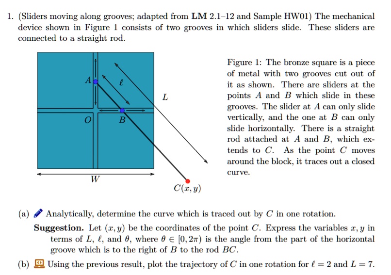1. (Sliders moving along grooves; adapted from LM 2.1-12 and Sample ...