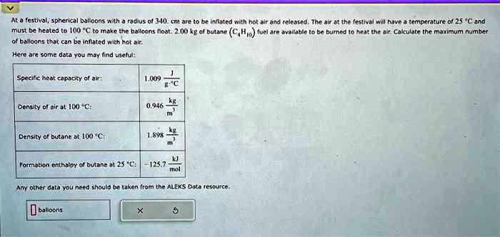 SOLVED: Texts: At a festival, spherical balloons with a radius of 340 ...