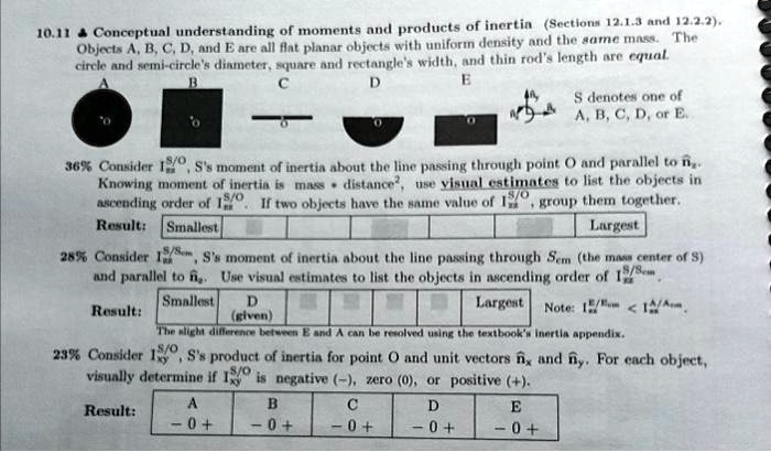 SOLVED: 10.11 Conceptual understanding of moments and products of inertia (Sections 12.1.3 and ...