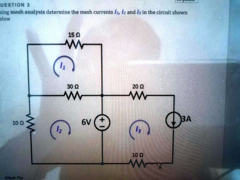 SOLVED: Using mesh analysis, determine the mesh currents i1, i2, and i3 ... SOLVED: Using mesh analysis, determine the mesh currents i1, i2, and i3 ...
