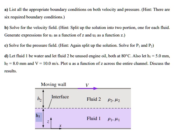 SOLVED: Consider a modified form of Couette flow in which there are two ...