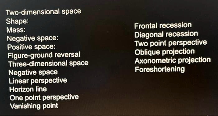 SOLVED: Two-dimensional space Shape: Mass: Negative space: Positive ...