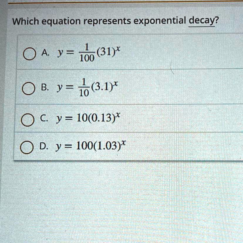 Exponential Decay Equation