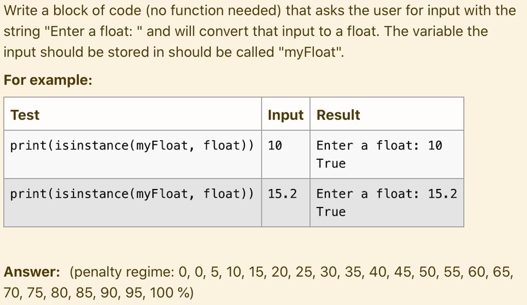 Solved Write A Block Of Code No Function Needed That Asks The User For Input With The String