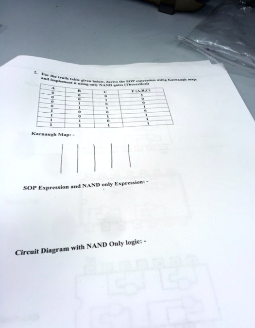 [GET ANSWER] 2. For the truth table given below, derive the SOP expression using Karnaugh map ...