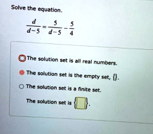 solve the equation 44 the solution set is all real numbers the solution ...