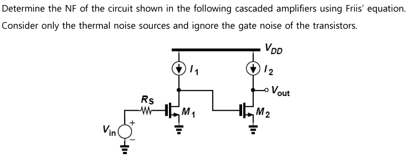 Determine the NF of the circuit shown in the following cascaded ...