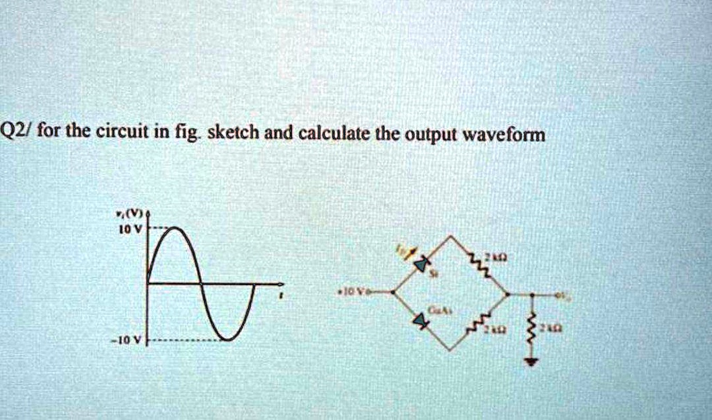 SOLVED: Q2/ for the circuit in fig sketch and calculate the output ... SOLVED: Q2/ for the circuit in fig sketch and calculate the output ...