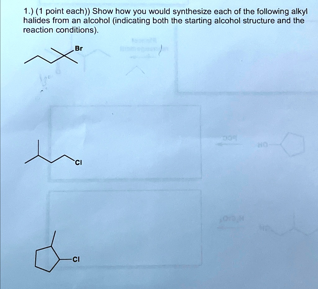 SOLVED: Show how you would synthesize each of the following alkyl ...