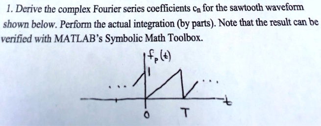 SOLVED: 1. Derive the complex Fourier series coefficients cn for the ...