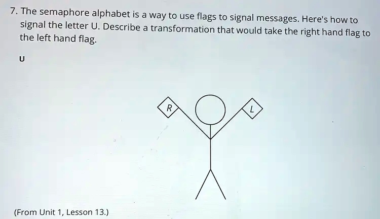 VIDEO solution: 7. The semaphore alphabet is a way to use flags to signal messages Here's how ...