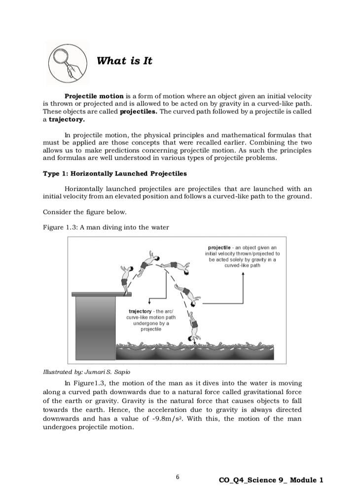 Solved What Is It Projectile Motion Is A Form Of Motion Where An Object Given An Initial