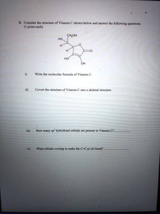 SOLVED:Consider the structun Vitamin choun bclow and answer the ... SOLVED:Consider the structun Vitamin choun bclow and answer the ...