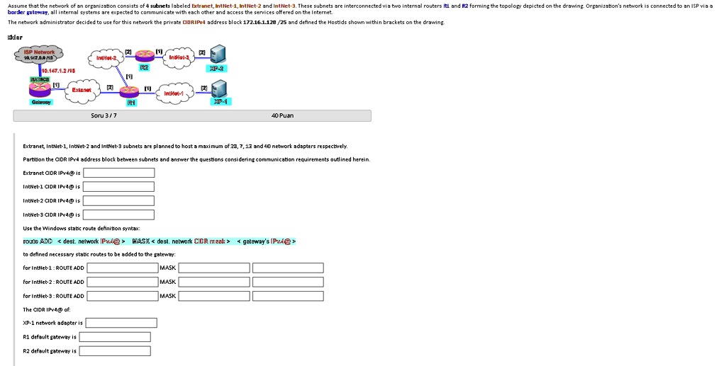 SOLVED: Texts: Assume that the network of an organization consists of 4 ...