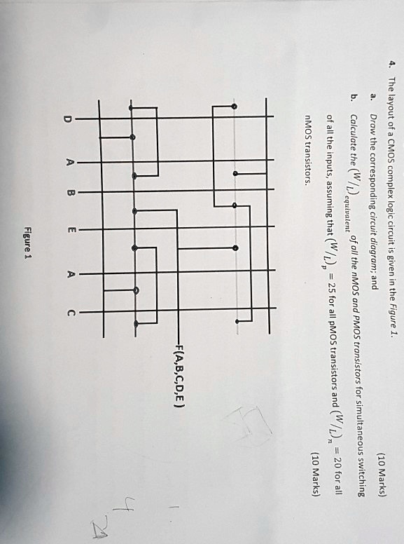 D. nMOS transistors. a. Draw the corresponding circuit diagram; and 4 ...