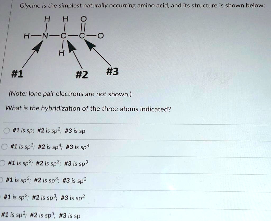SOLVED: Glycine is the simplest naturally occurring amino acid, and its ...