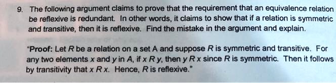 the following argument claims to prove that the requirement that an ...