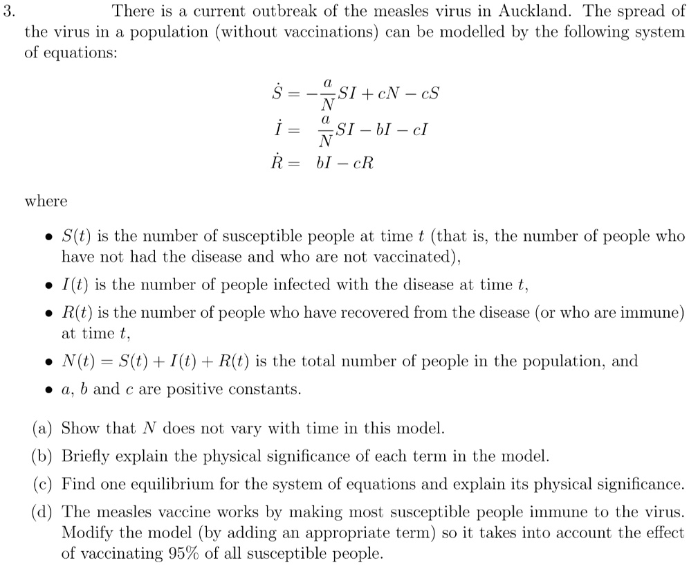3 there is a current outbreak of the measles virus in auckland the ...