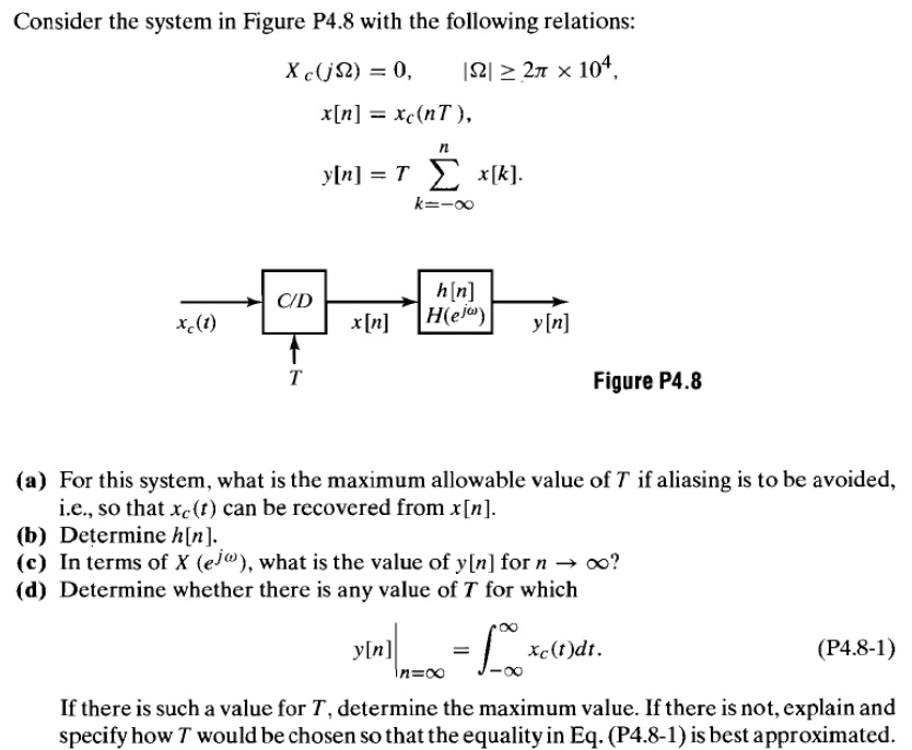 SOLVED: Consider the system in Figure P4.8 with the following relations ...